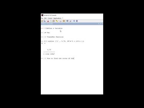 (EASY) How to coding transfer function and find the roots using SCILAB - YouTube