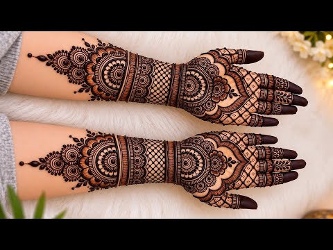 Easy Dulhan Mehndi Design ||Simple Mehndi Design ||New Mehndi Design ||Front Hand Mehndi ||Mehndi