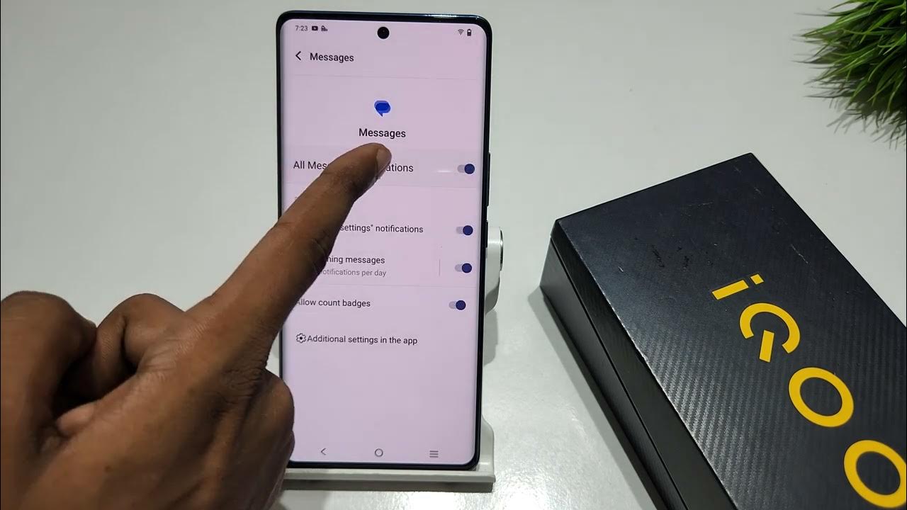 How to turn off incoming message notification in Iqoo z7 pro | Message notification settings ...