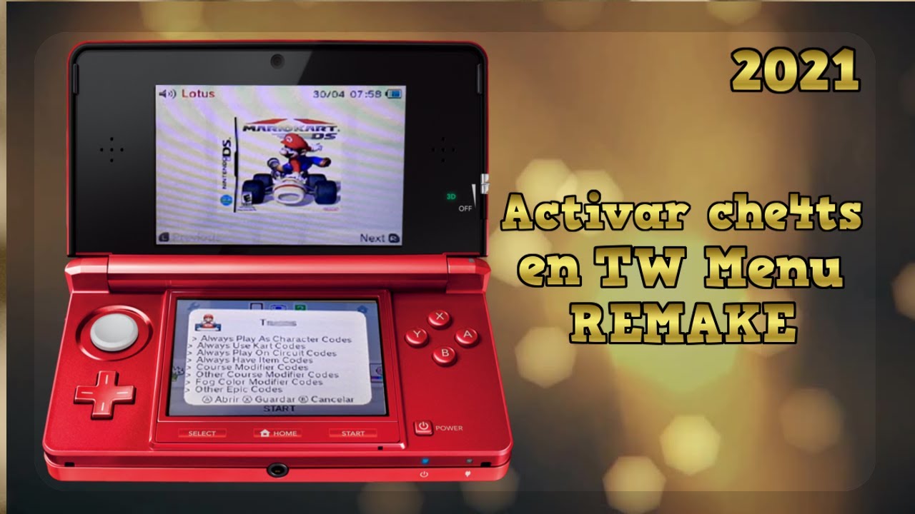 Usar Trucos en TWILIGHT MENU - Nintendo DSi/2DS/3DS - YouTube