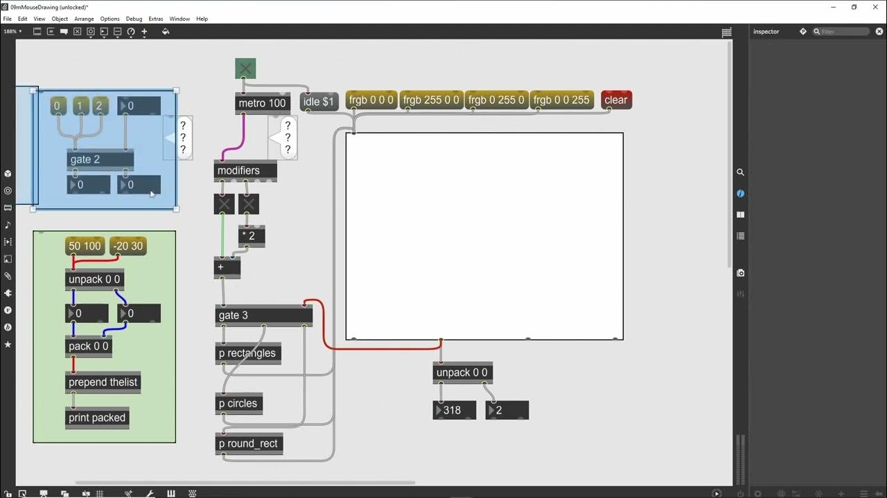 Max Tutorials Max Basic Tutorial 9 Mouse Drawing Your First Steps into the World of Max MSP ...
