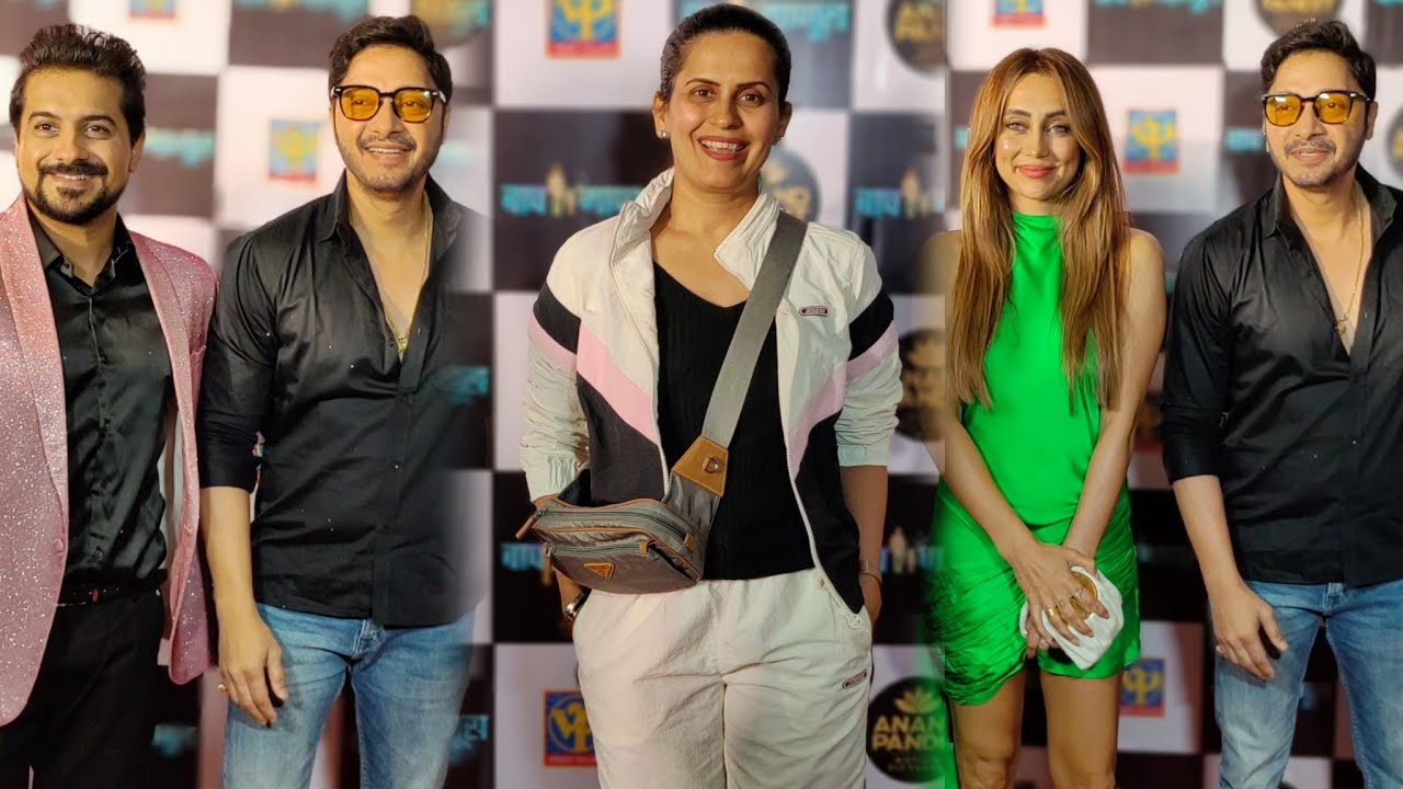 Shreyas Talpade Sonali Khare with Pushkar Jog Anusha Dandekar and Keya ...