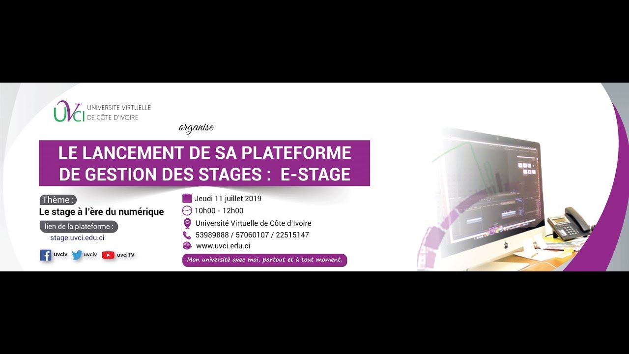 Cérémonie de lancement de la plateforme de gestion des stages: e-stage ...