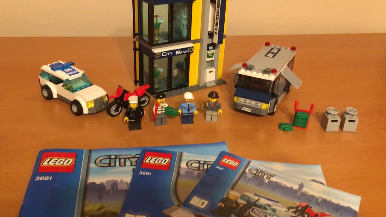 Ryan Lego review set 3661 Bank and Money Transfer - YouTube