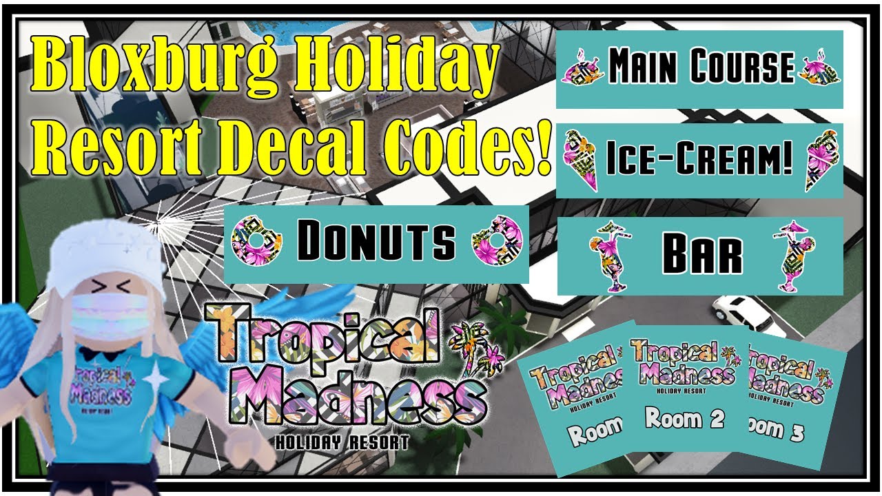 Bloxburg Holiday Resort Decal Codes!! - YouTube