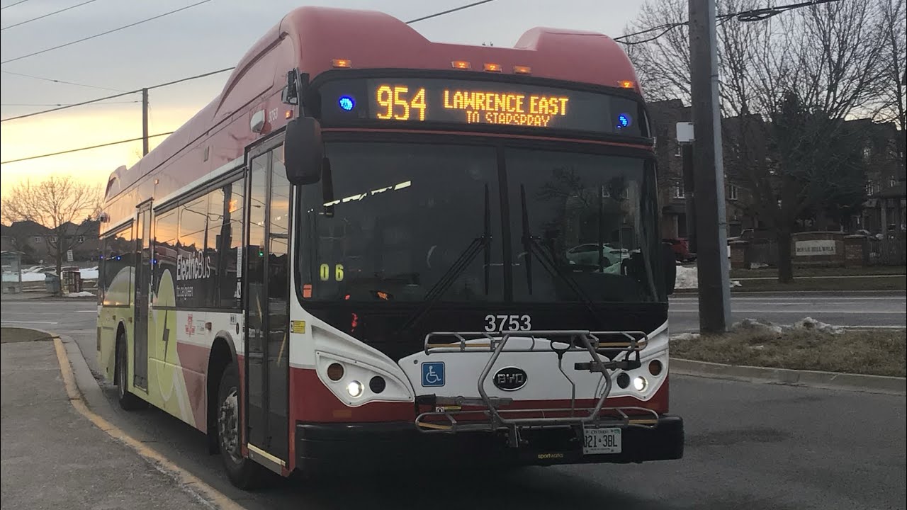 TTC Eastbound Ride Video on 3753 on route 954 Lawrence East Express to ...