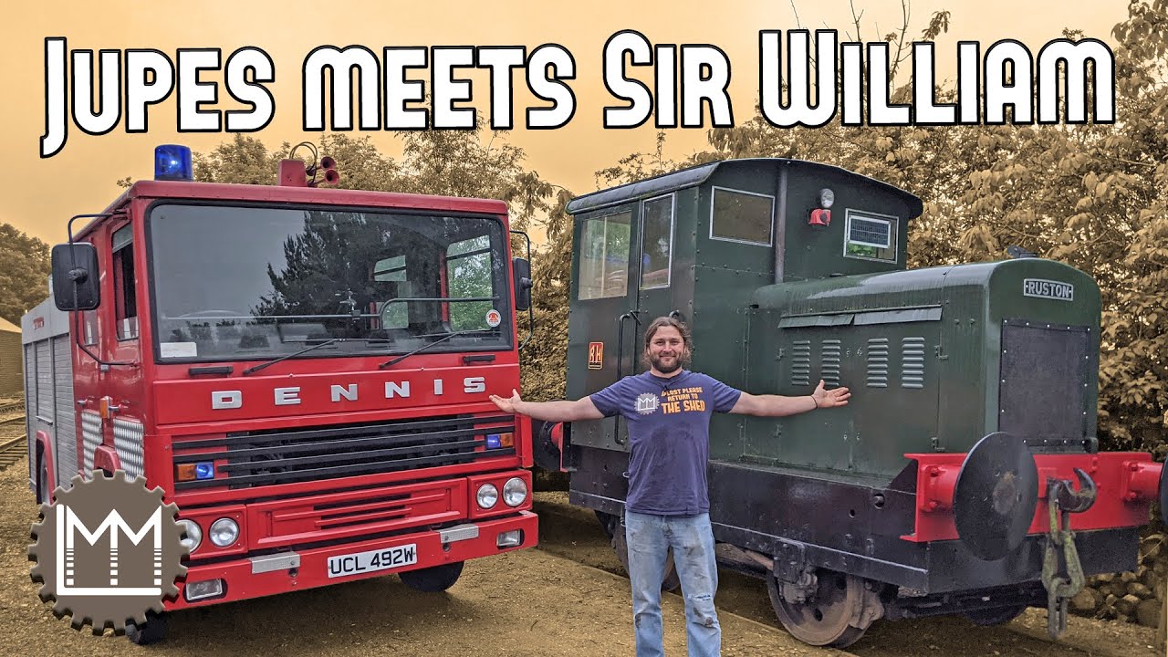 Taking my Fire Engine to meet my Locomotive at the Mid Suffolk Light ...