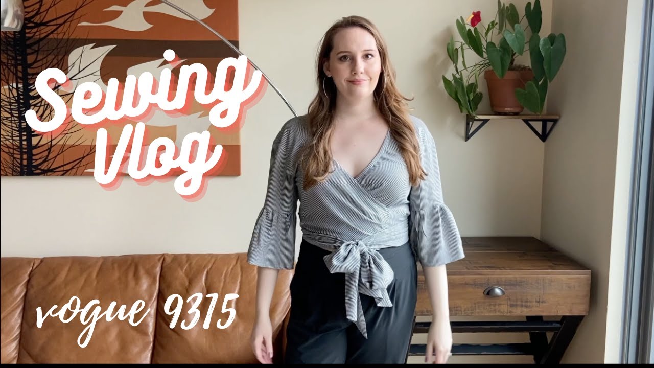 Sewing Vogue 9315 // A Weekend Sewing Vlog - YouTube