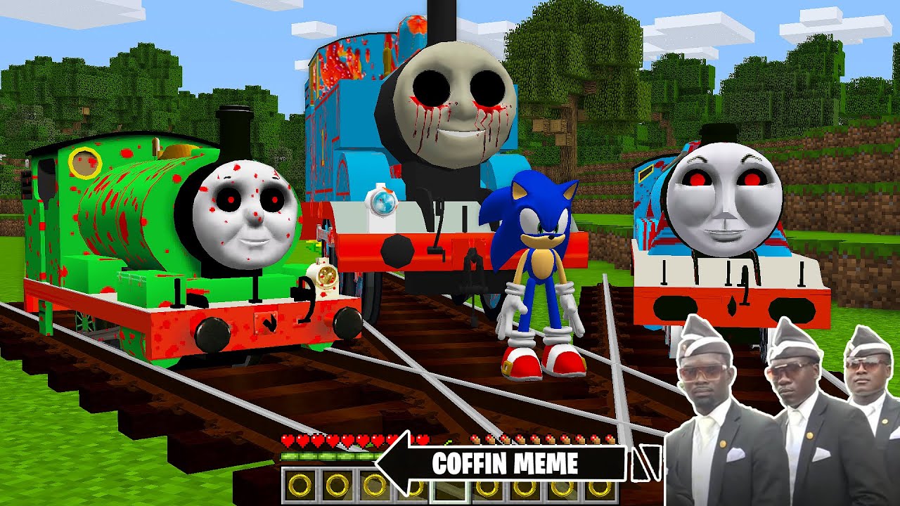 EVIL THOMAS THE TANK ENGINE.EXE and FRIENDS in Minecraft - Coffin Meme ...