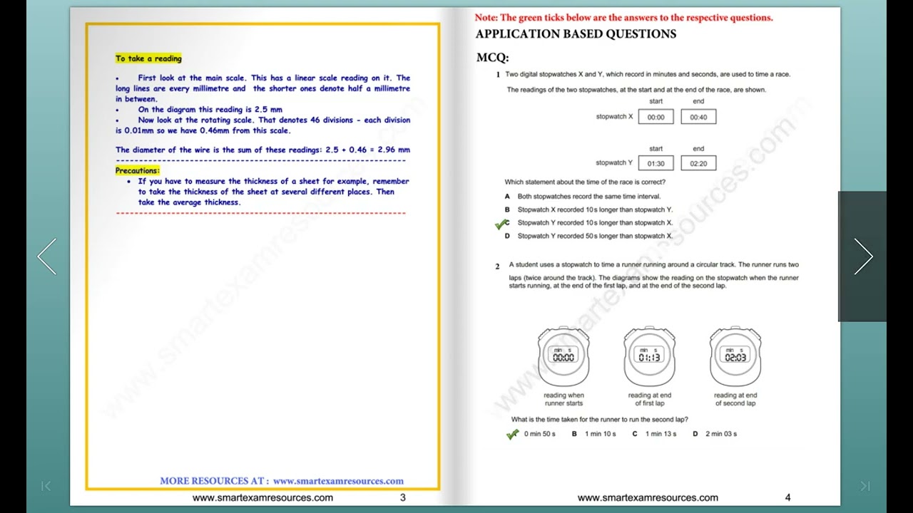 IGCSE Physics Revision Notes Measuring time length period of a simple ...