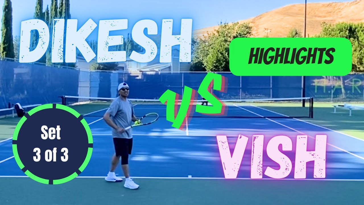 Ultimate Tennis Singles 4.5 League match Highlights | Dikesh vs Vish | Sets 3 of 3 #tennis - YouTube