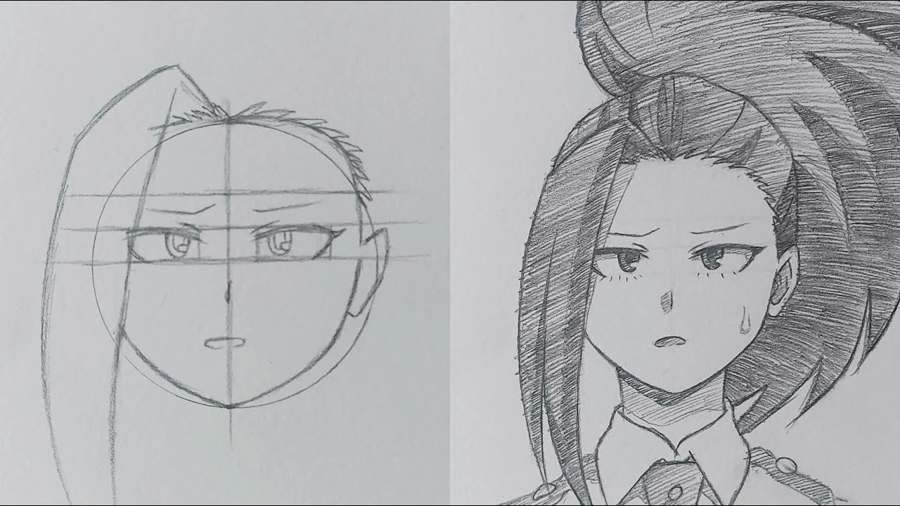 How to draw momo yaoyorozu with ease! | 僕のヒーローアカデミア | ss_art1 - YouTube
