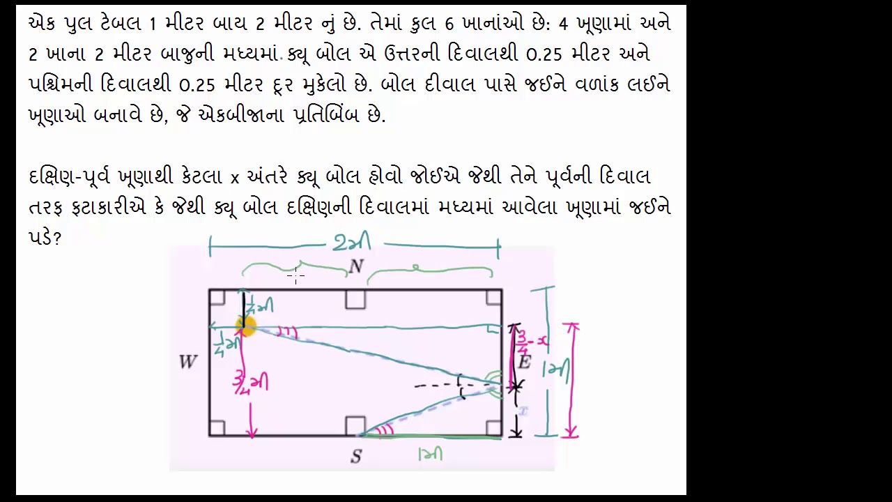 Geometry word problem: a perfect pool shot - YouTube