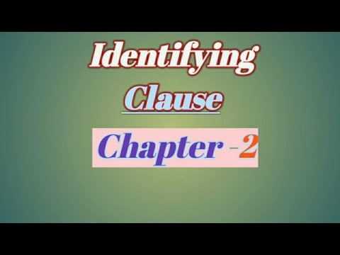How to identify clause - YouTube