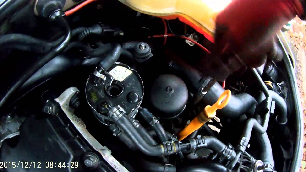 Audi VW 1.9 tdi coolant flange gasket replacement on driveway - YouTube