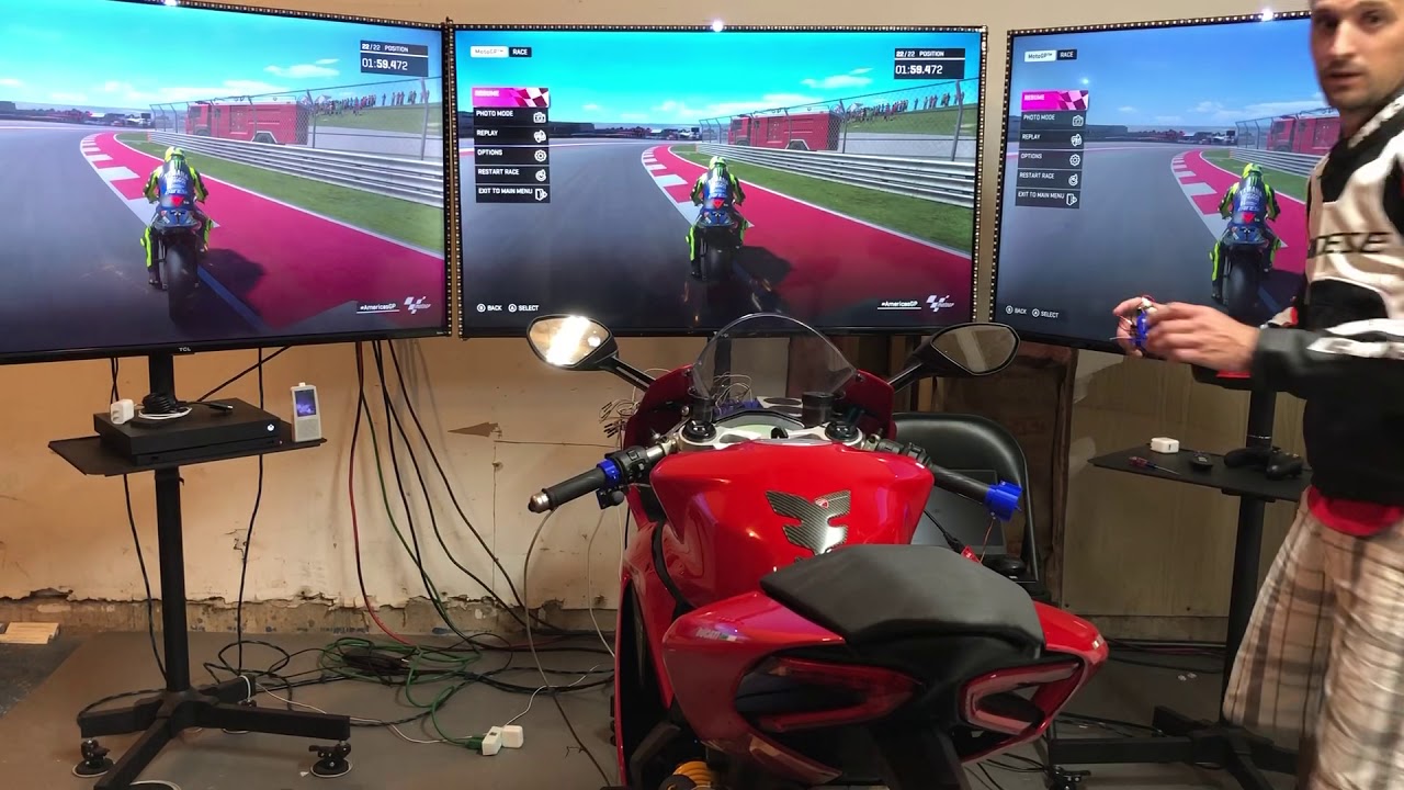 Homemade Xbox Racing Simulator MotoGP - Wireless upgrade! - YouTube