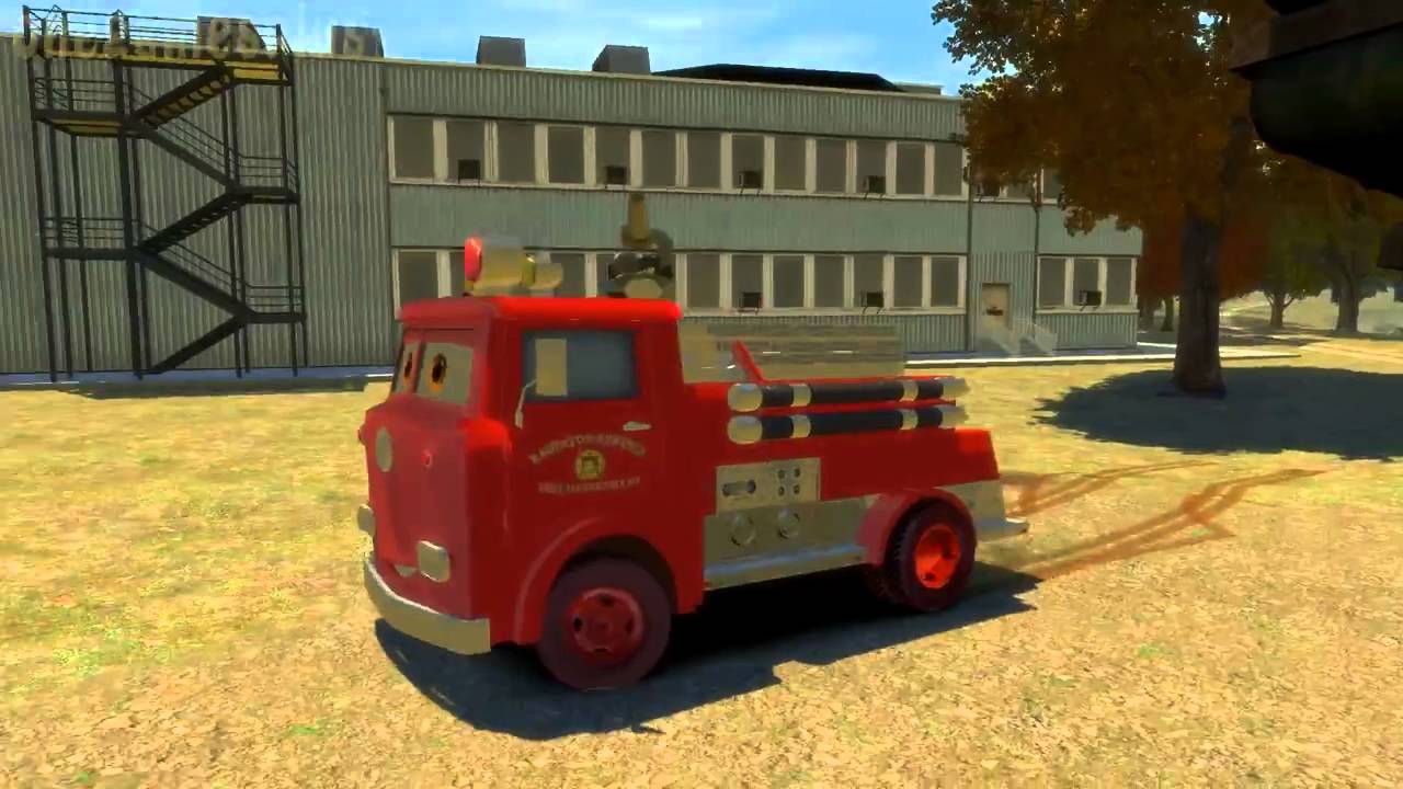 Disney PIXAR cars Red Fire Truck Nursery Rhymes Children's Songs Part 6 ...