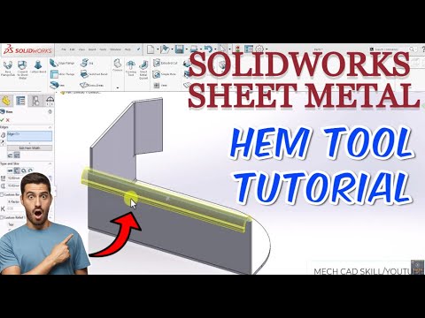 SolidWorks Sheet Metal Hem Tool Tutorial in Hindi - YouTube