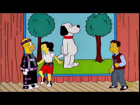 Homer copy the dog - YouTube