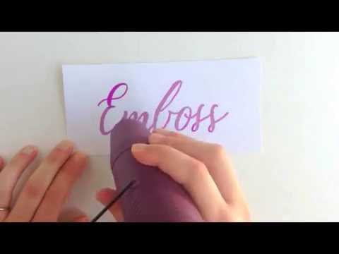 Heat Embossing with Clear Embossing Powder and Embossing Markers - YouTube