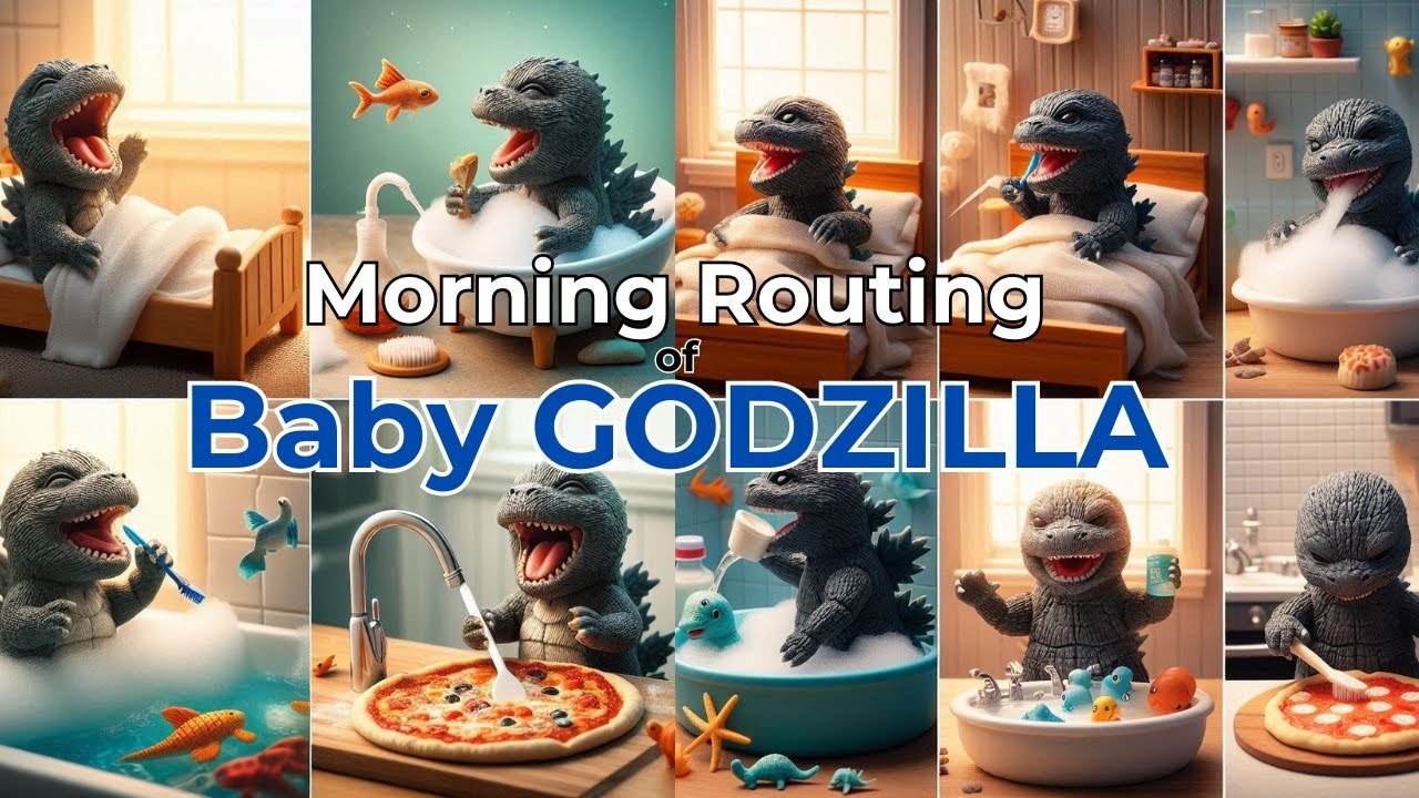 Morning Routine of Baby Godzilla: A Day in the Life of the Tiny Titan ...