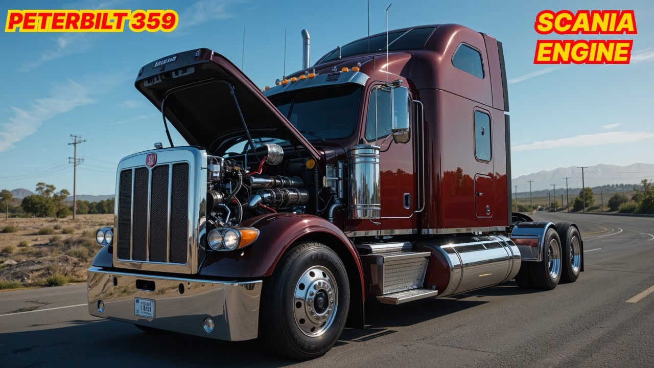 World’s First Scania-Powered Hybrid Peterbilt 359! - YouTube