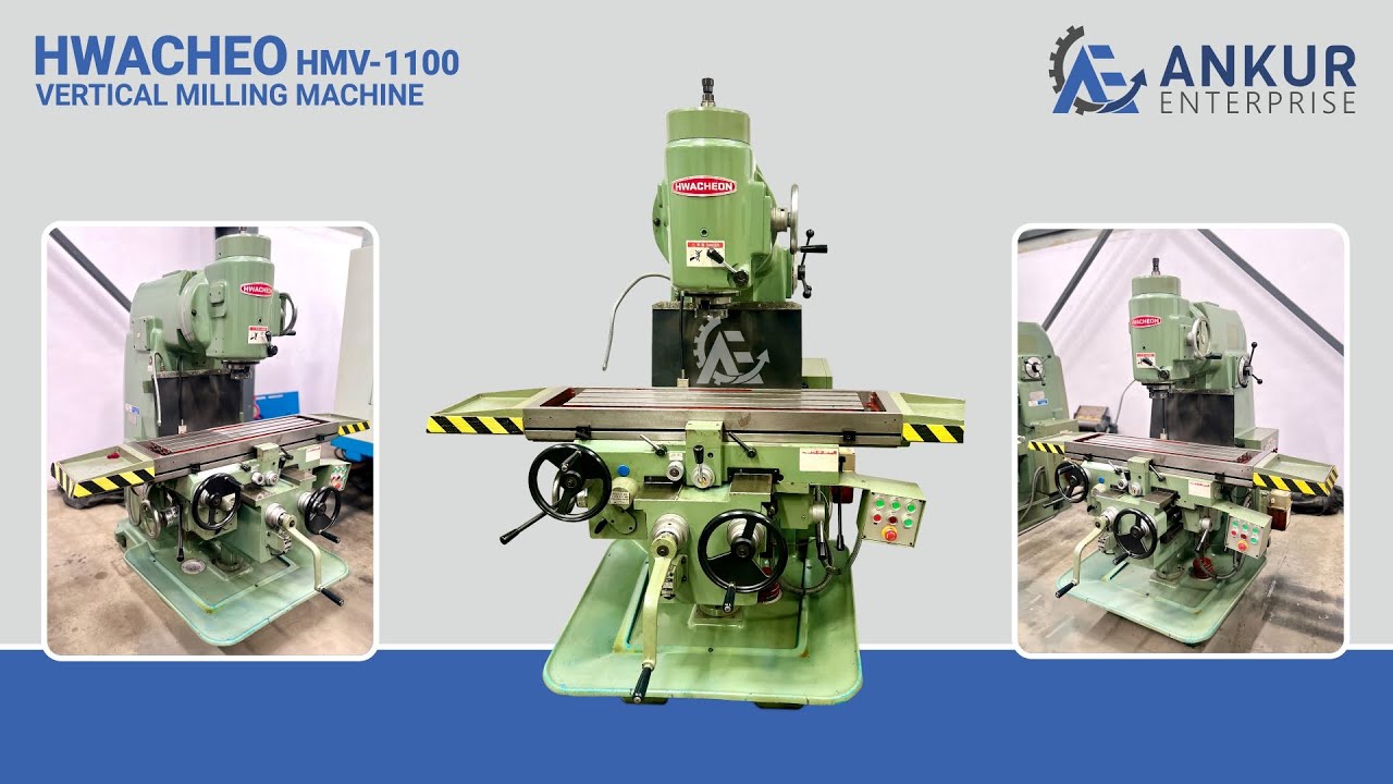 Vertical Milling Machine - Hwacheon (Korea) HMV-1100 - YouTube