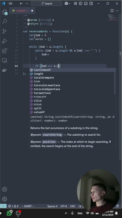 SWE at Microsoft solves LeetCode. 151. Reverse Words in a String - YouTube