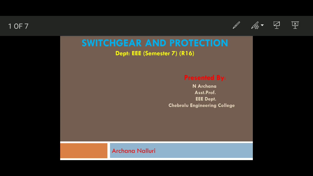 Switchgear and Protection lecture-1 - YouTube