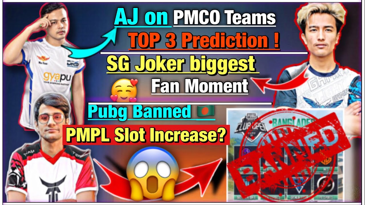 PMPL Slot Increase For 🇳🇵? | AJ On PMCO Teams | Horaa New Squad | SG ...