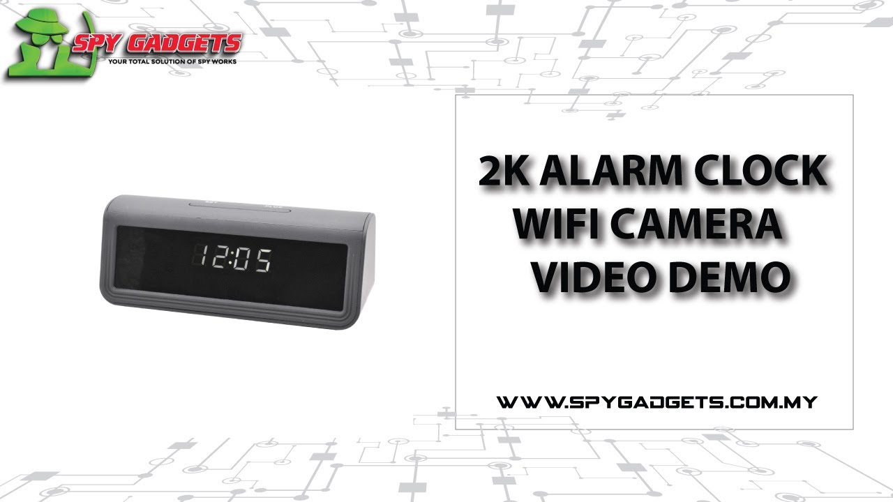 2K ALARM CLOCK WIFI CAMERA VIDEO DEMO - YouTube