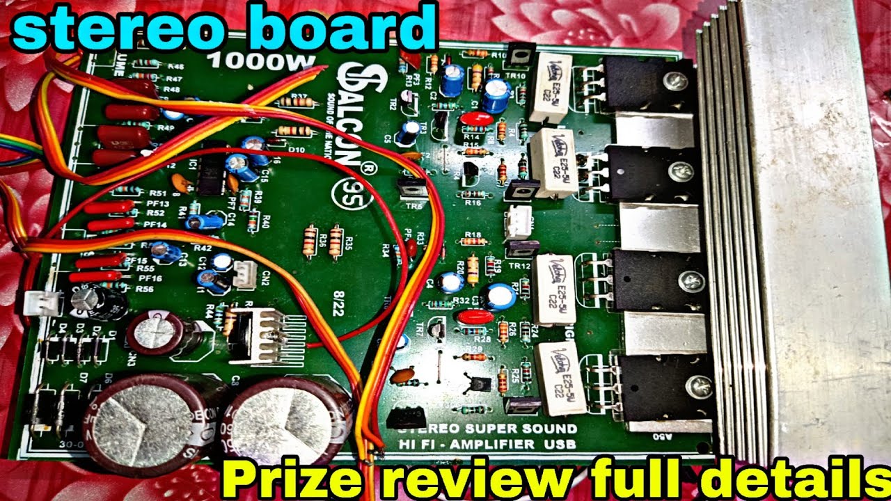 1000 w Stereo board || 2sc5200\2sc1943 amplifire board full details ...