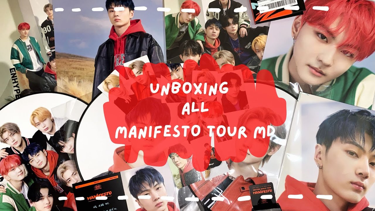 Unboxing all ENHYPEN WORLD TOUR MANIFESTO MERCH | 엔하이픈 언박싱 爽！中文CC ...