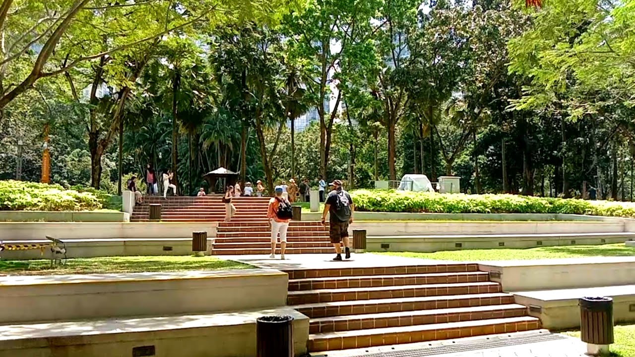 Walking At Klcc Park Kuala Lumpur-Part 1 - YouTube