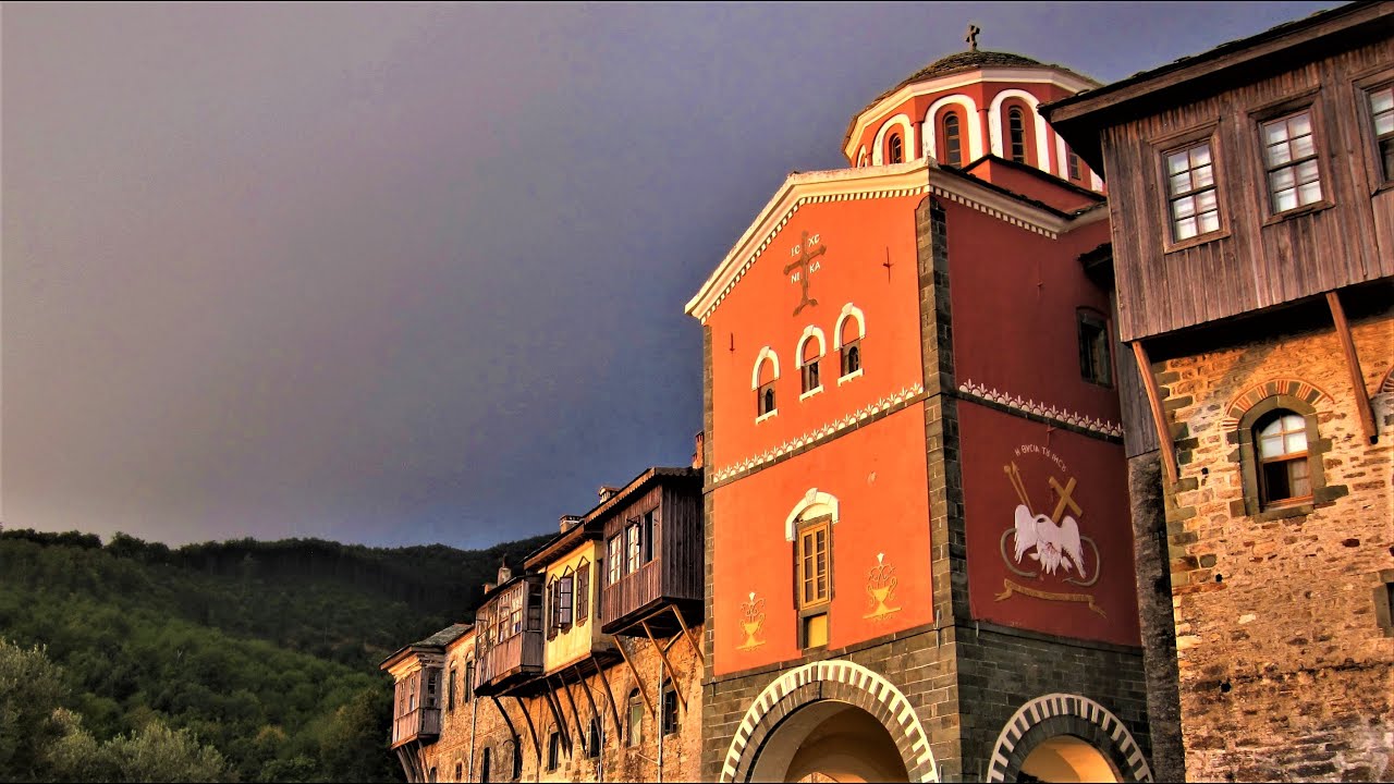 The Holy Monastery of Philotheou, Mount Athos - YouTube