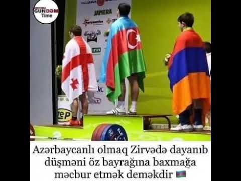 Sen bizimsin, bizimsin durdukça vücutta can; yaşa, yaşa, çok yaşa, ey şanlı Azerbaycan!