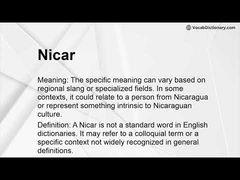 Nicar Meaning - YouTube