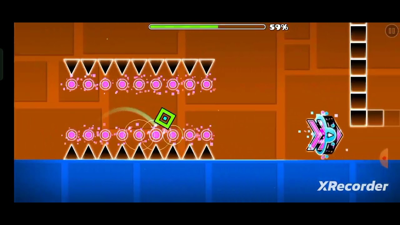 Geometry dash | challenge 3 by me - YouTube