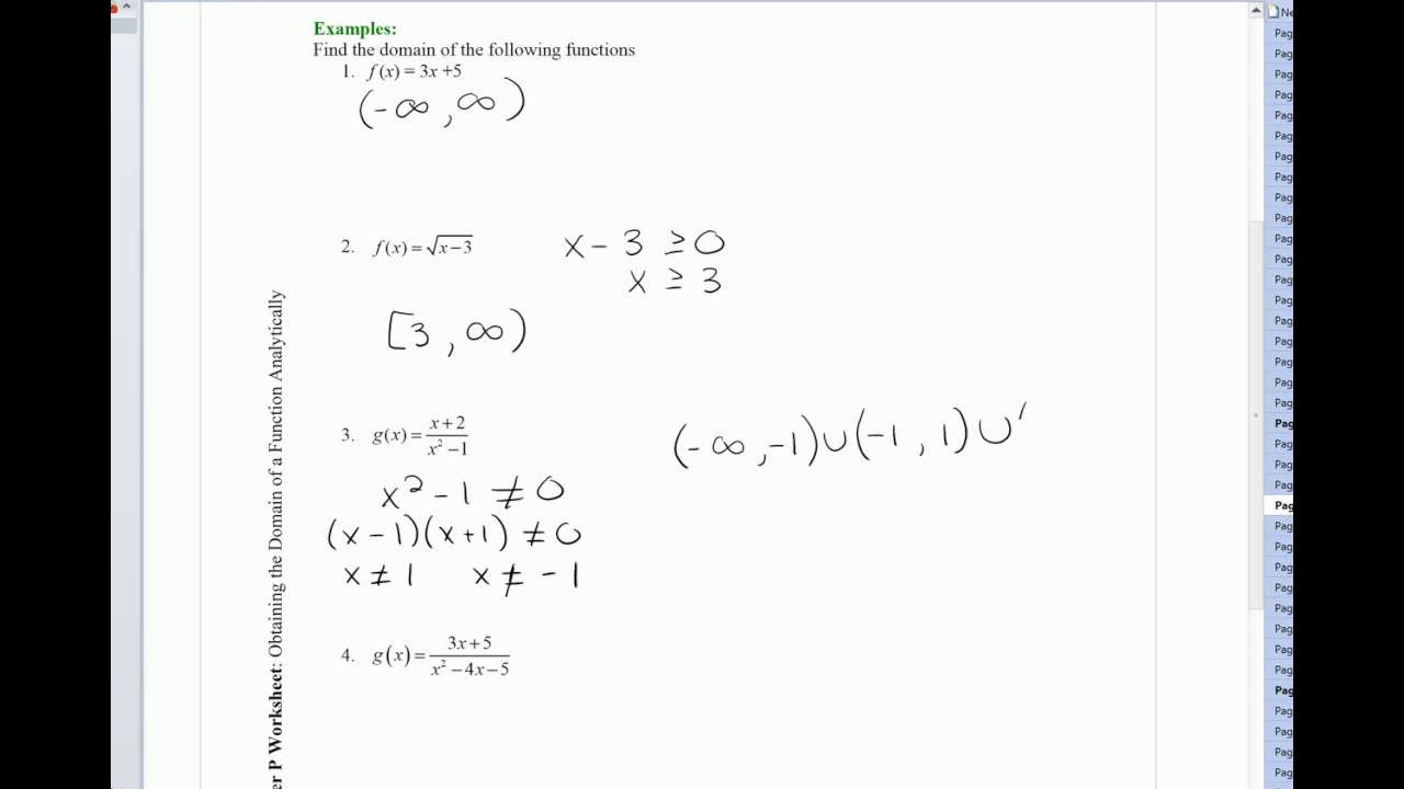 Finding the Domain of Functions Analytically - YouTube