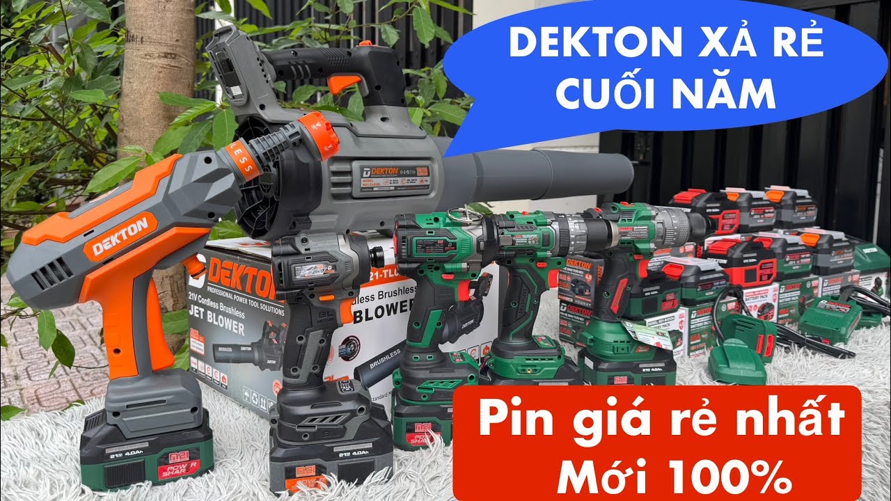 🔴DEKTON SALE PIN SIÊU RẺ 4A, 6A, 7.5A 👉 Xả kho Máy khoan, Bulong ...
