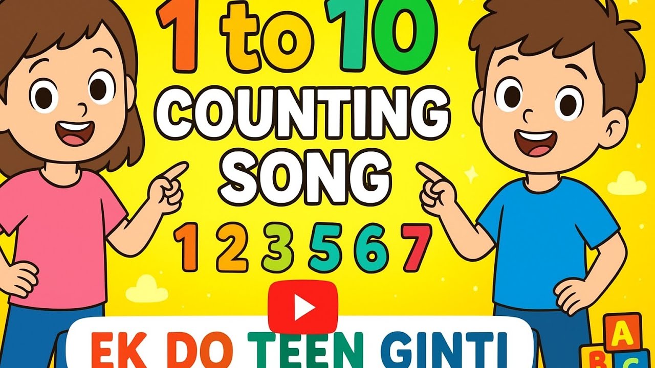 Number Counting Song - lear to cont 1 to 10 Numbers song | kids Nursery ...