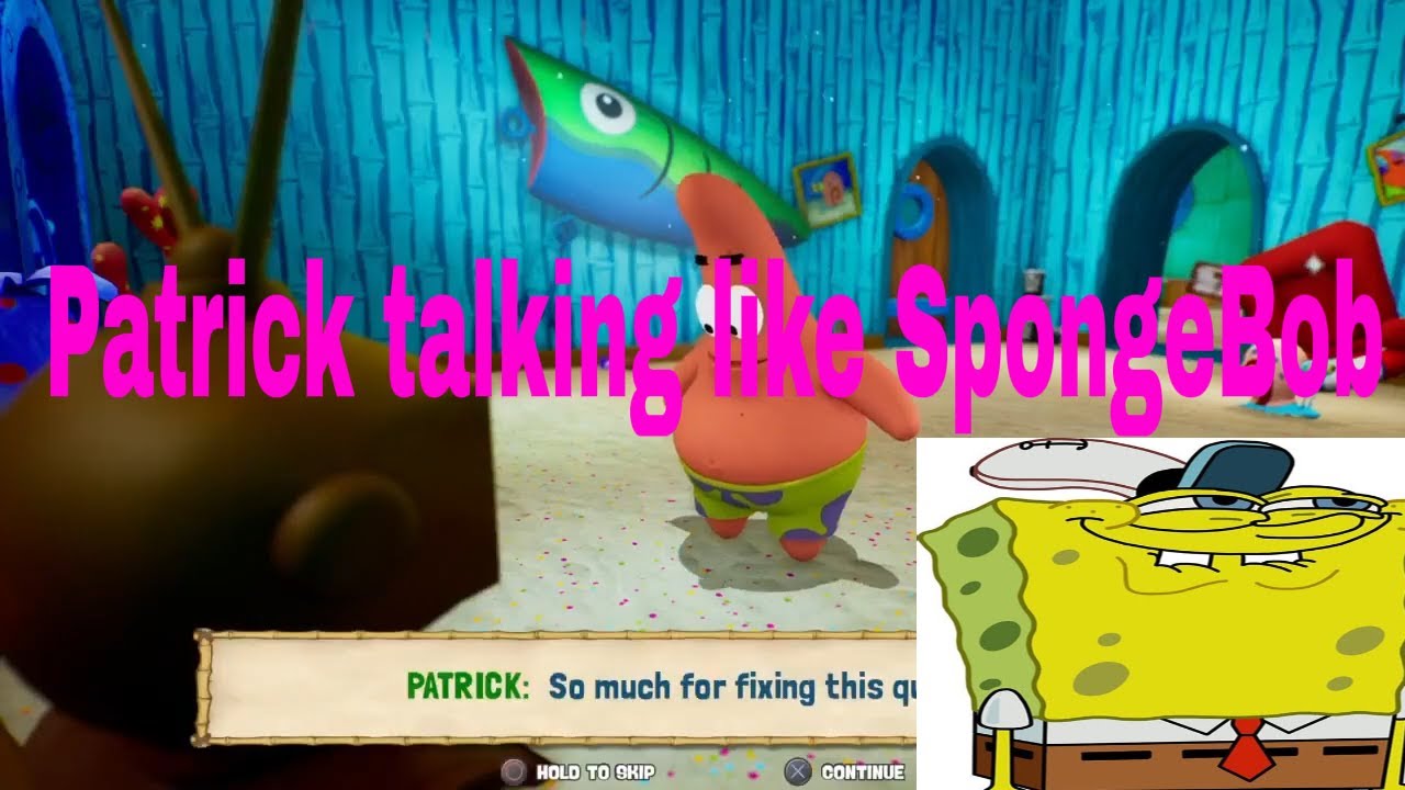 Patrick Talking Like SpongeBob| SpingeBeeb MemePants| S1 E5 - YouTube