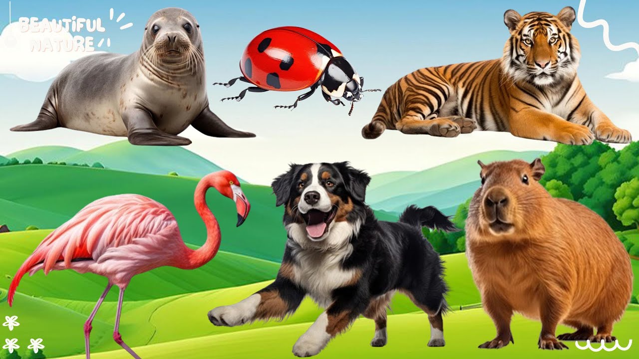 Wild Animal Sounds In Peaceful: Deer, Horse, Goat, Antelope, Hedgehog ...