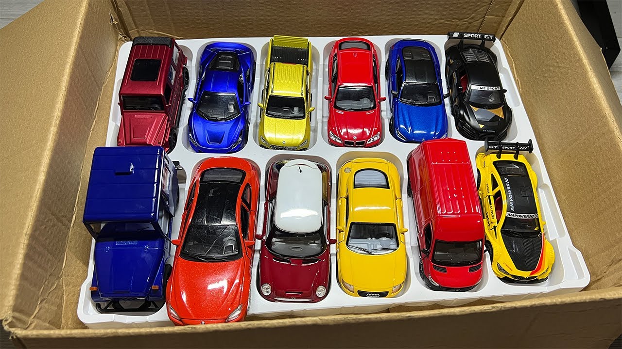 Box Full of Model Cars /Jeep Car, Lamborghini, Sport Gt Car, Mini ...