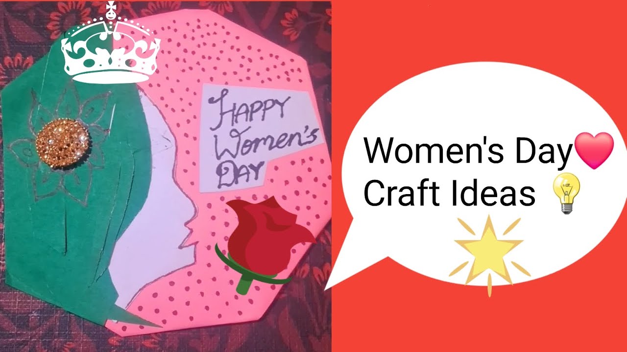Women's Day Craft Ideas 💡|How to make a craft on cardboard - Women's ...