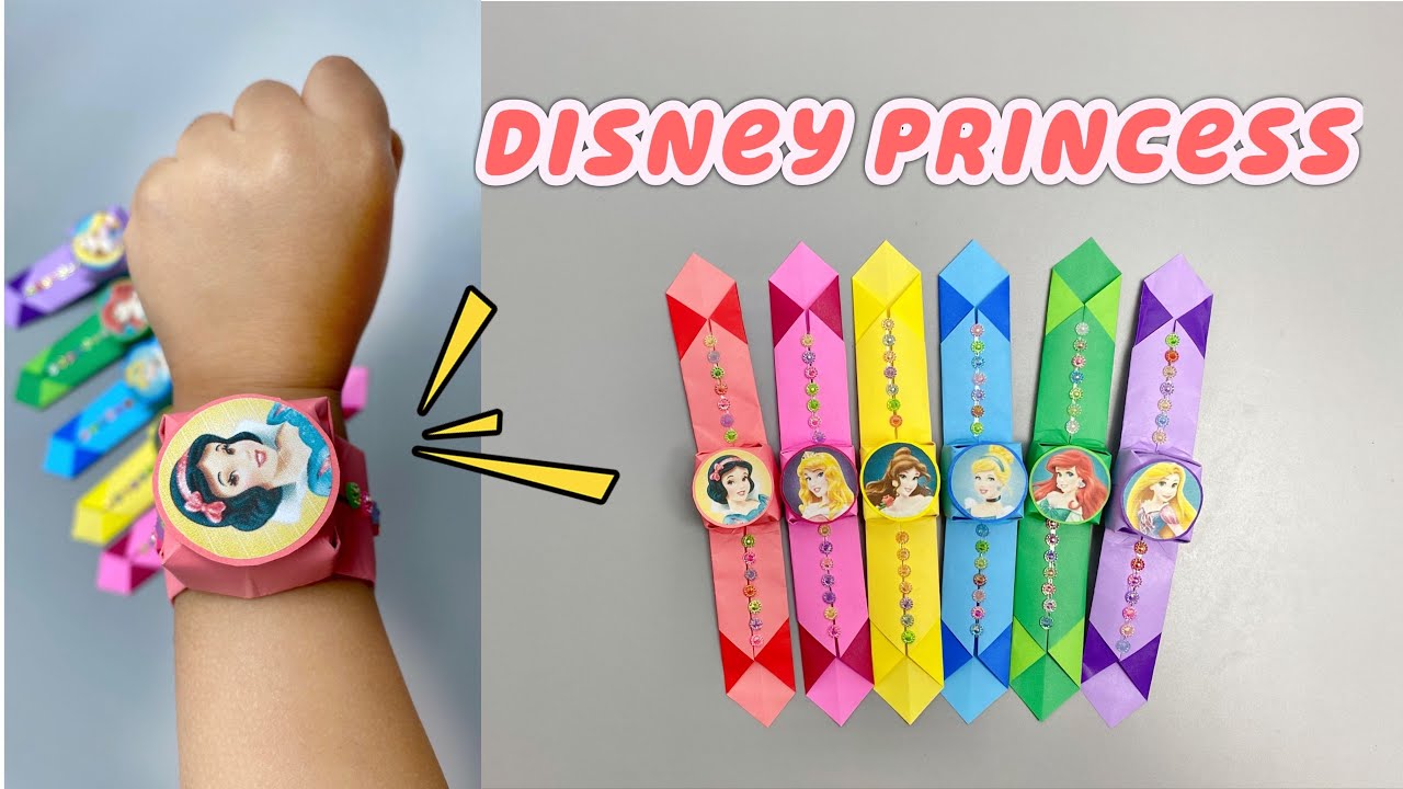 Origami Princess Bracelet / DIY Disney Princess Crafts / - YouTube