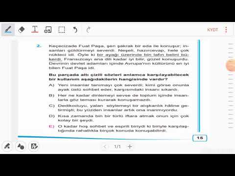 Test 8/ Soru 2 (Söz Öbeğinde Anlam soru çözümü)