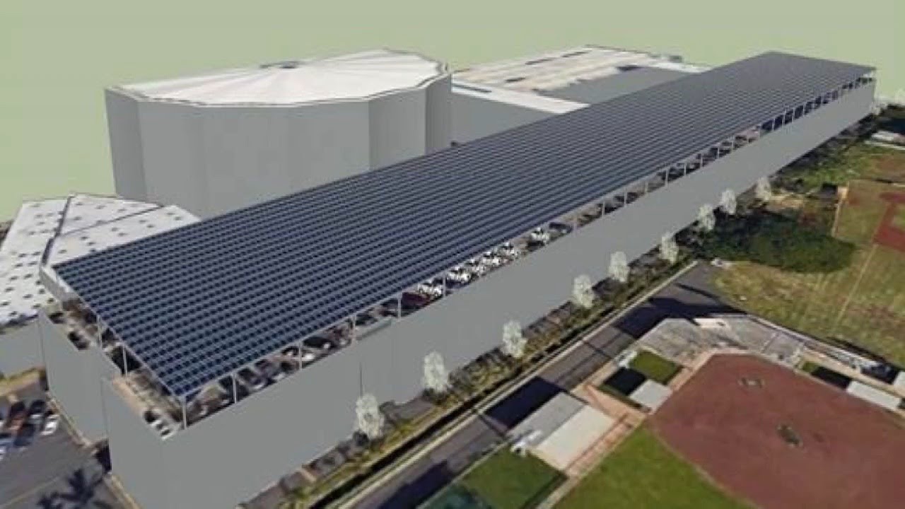Oahu's Neal S. Blaisdell solar canopy project set to break ground - YouTube