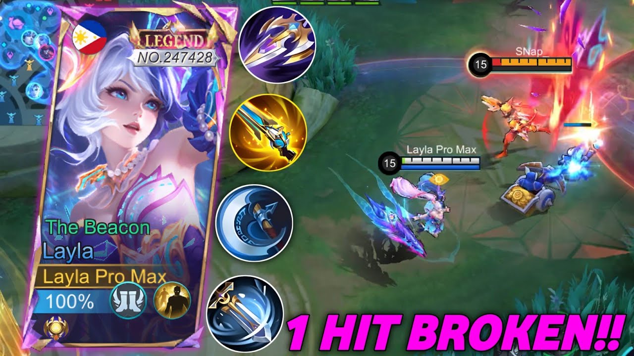 LAYLA NEW SEASON META 1 HIT BUILD IS HERE!! (100% BROKEN🔥) - LAYLA BEST ...