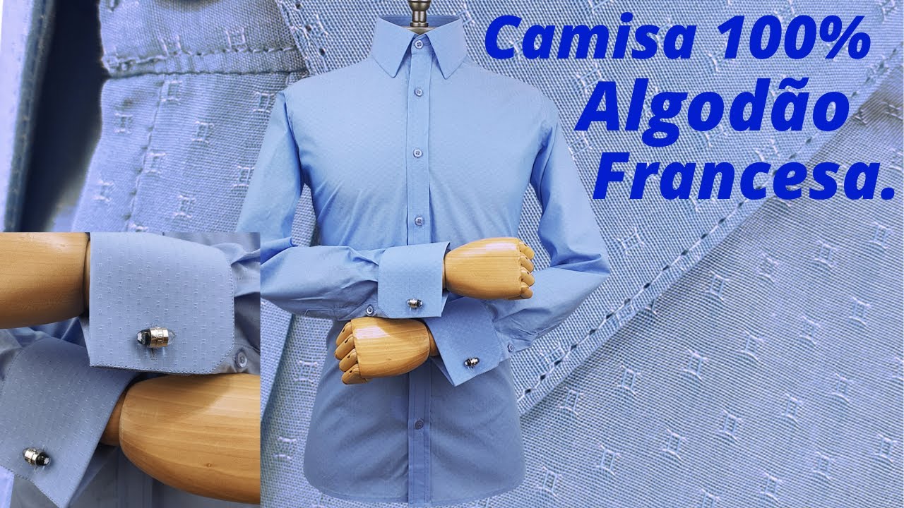 Camisa Algodão Colarinho Frances - YouTube